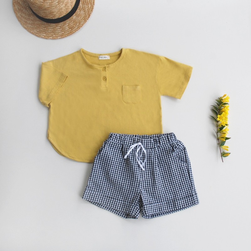 boys mustard t-shirt kids store children fashion french style